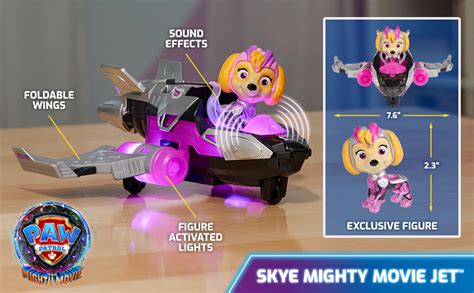 Paw Patrol The Mighty Movie Airplane Toy With Skye Mighty