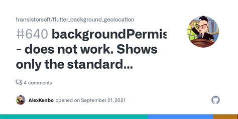 Backgroundpermissionrationale Does Not Work Shows Only The Standard Message Issue