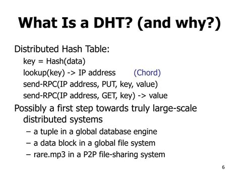 ppt distributed hash tables chord powerpoint presentation free