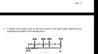 Answered A Parallel Force System Acts On The Lever Shown In The Figure Below Determine The