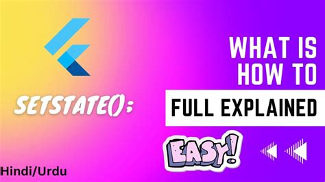 What Is Setstate Method In Flutter Hindiurdu Youtube