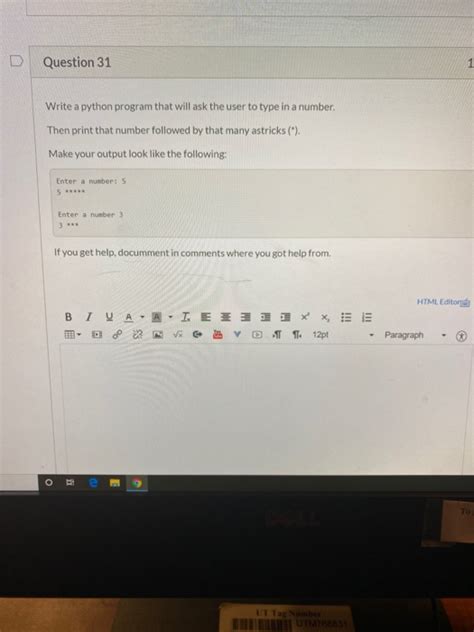 Solved Question 31 Write A Python Program That Will Ask The