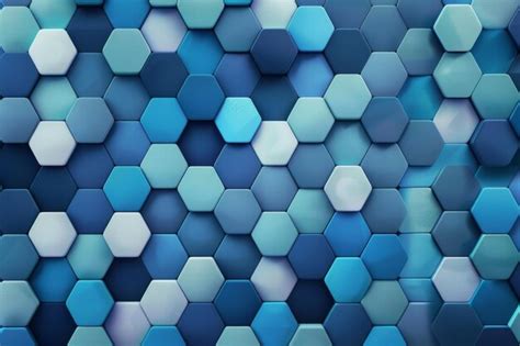 Abstract Digital Hexagonal Molecular Structure Premium Ai Generated Image