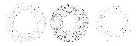 Premium Vector Set Of Circle Halftone Dotted Backgrounds