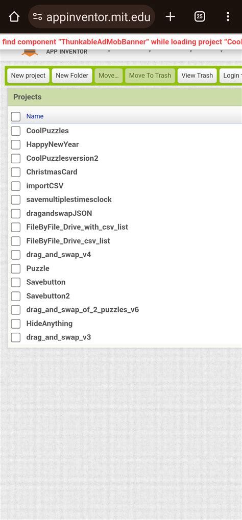 Can T Import Aia Project Bugs And Other Issues MIT App Inventor Community