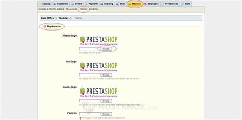 hostknox prestashop 1 4 header logo tutorial