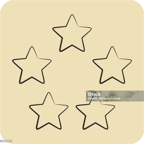 아이콘 별 다섯 개 별 기호와 관련이 있습니다 손으로 그린 스타일입니다 심플한 디자인 편집 가능 단순 벡터 아이콘 금 금속에 대한 스톡 벡터 아트 및 기타 이미지 Istock