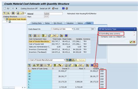 Cost Component Splits In Controlling Area Currency SAP Community