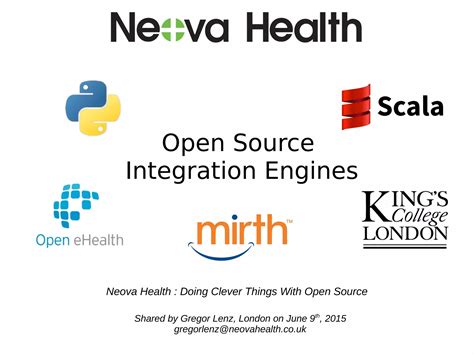 Open Source Integration Engines Ppt