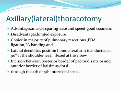 Axillary Thoracotomy