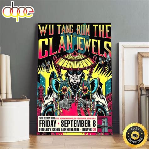 Wu Tang Clan Tour 2023 June 7 Accor Arena Paris Poster Canvas