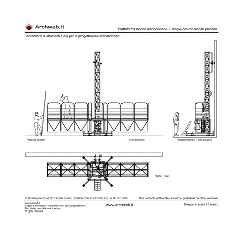 Planos De Plataforma Elevadora Con Espacio De Almacenamiento