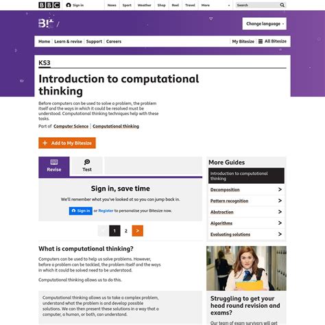 Introduction To Computational Thinking Revision 1 Ks3 Computer