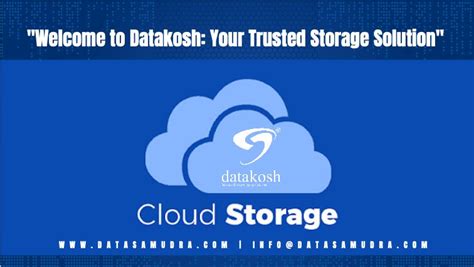 Datasamudra On Linkedin Cloud Storage Datakosh