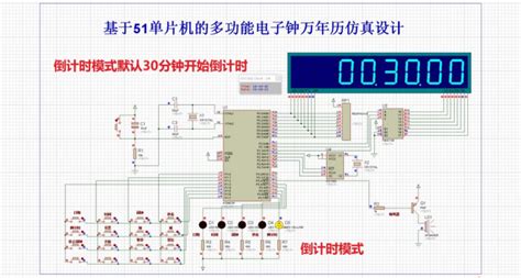 51单片机音乐闹钟秒表倒计时整点报时多功能电子钟万年历数码管显示 Proteus仿真程序原理图报告讲解视频）基于51单片机的倒计时秒表 Csdn博客
