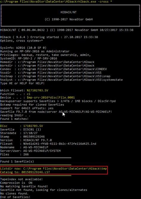 [guide] list file creation disk pool command line novabackup support