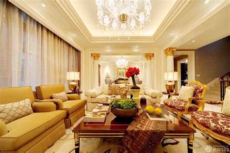 温馨复式楼法式客厅设计装修效果图 别墅设计图