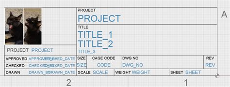modifying the title block