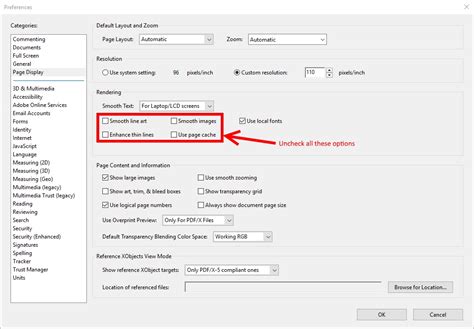 adobe acrobat reader settings for best performance on an rdp server