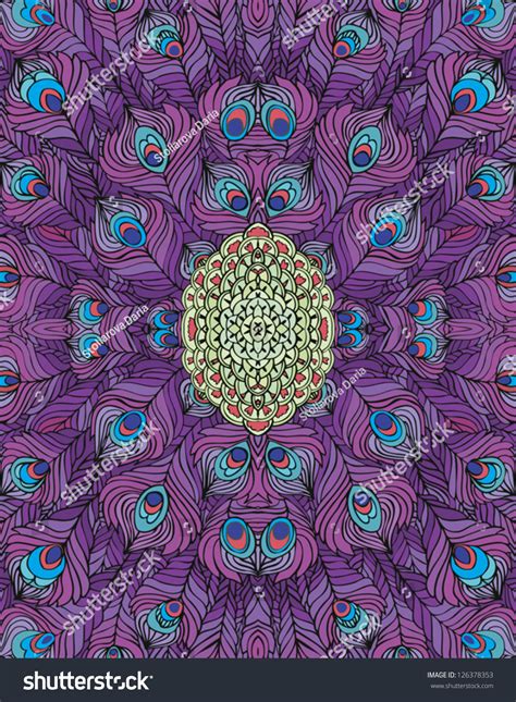 Peacock Pattern Stock Vector Royalty Free 126378353 Shutterstock
