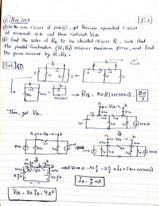 Electric Circuits Class Revision Problems With Solurtions PDF Physics Science