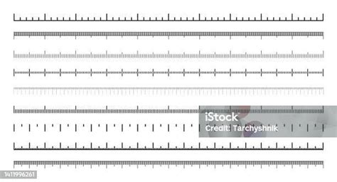 분할과 다양한 측정 스케일 센티미터 밀리미터 또는 인치의 길이 또는 높이를 측정하기위한 사실적인 스케일 눈금자 테이프 측정 마크 크기 표시기 벡터 일러스트레이션 0명에 대한