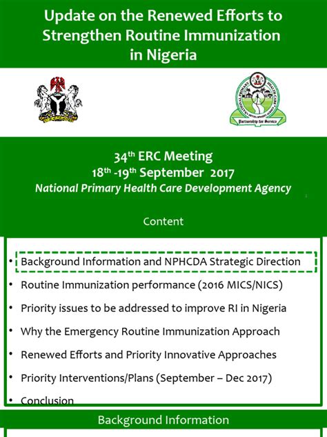 Update On Renewed Effort To Strengthen Routine Immunization Download