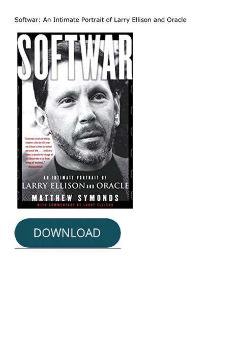 Ebook Download Softwar An Intimate Portrait Of Larry Ellison And Oracle