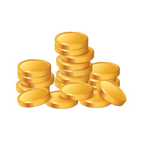 Vector De Monedas De Oro Pila De Ilustraciones De Monedas De Oro