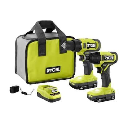 Ryobi One V Cordless Tool Combo Kit With Drill Driver Impact Driver Ah Batteries And
