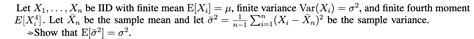 Solved Let x dots xn be IID with finite mean E xi μ Chegg com