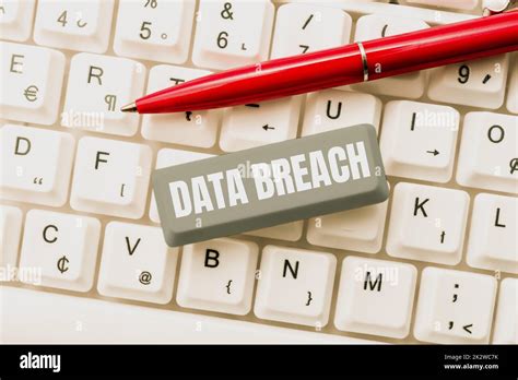 Text Showing Inspiration Data Breach Business Idea Security Incident