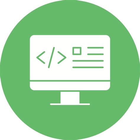 Web Coding Glyph Circle Icon 16034769 Vector Art At Vecteezy