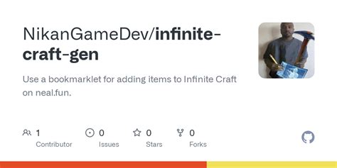 GitHub NikanGameDev Infinite Craft Gen Use A Bookmarklet For Adding Items To Infinite Craft