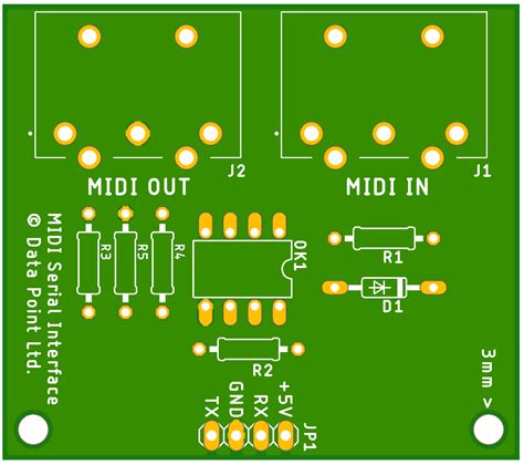 Arduino MIDI Serial Interface Part 1 DataPoint