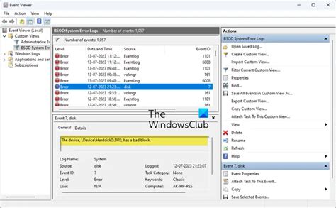 The Device Device Harddisk DR Has A Bad Block Event ID Event Id Bsod Devices