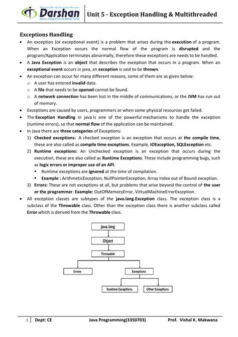 Pdf Unit 5 Exception Handling And Multithreaded 5 · 2019 11 19