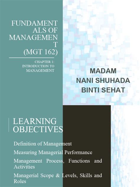 mgt162 Chap1 | PDF | Goal | Business
