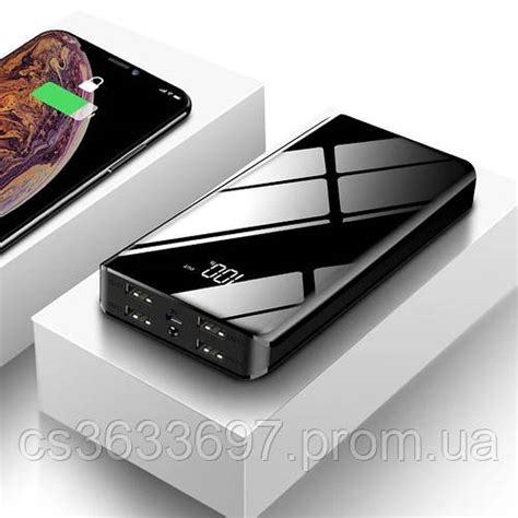ПОВЕРБАНК на 20000 mAч, 2USB, 1TYPE-C, 1 micro с фонариком крастный (ID ...