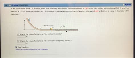 solved in the figure below block 1 of mass m 1 slides from