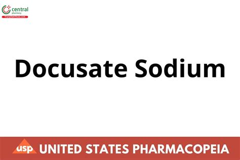 Docusate Sodium Definition Identification Assay Usp 2025