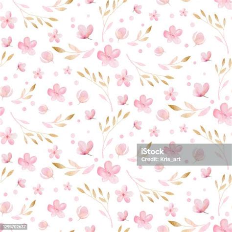 녹색 잎과 꽃과 함께 피는 가지에 봄 새 원활한 패턴 수채화 벽지 백그라운드 결혼 초대 장 카드 꽃 그림 손으로 그린 핑크 화환 디자인 체리 고립 된 가지 장식 새에 대한