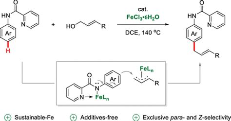 Iron Catalyzed Para Selective C H Allylation Of Aniline Derivatives Organic Letters