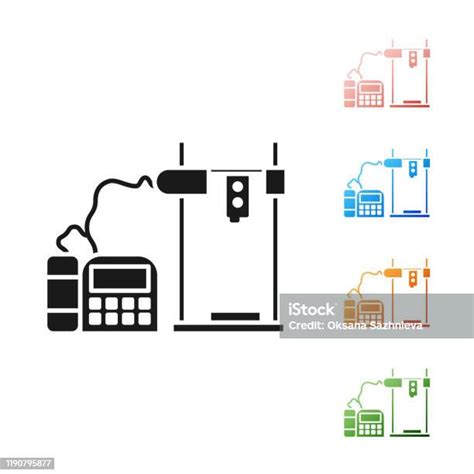 흰색 배경에 격리된 검은색 3d 프린터 아이콘입니다 다채로운 아이콘을 설정합니다 벡터 일러스트레이션 0명에 대한 스톡 벡터 아트 및 기타 이미지 Istock