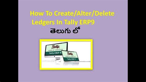 How To Create Ledgers In Tally erp9 || How To Create /alter/ delete a Ledgers In Tally In Telugu ...
