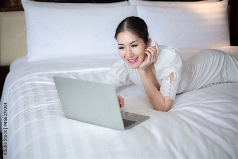 Sexy Business Woman Working Successful In Business Manage Financial Work Sexy Style Stock Photo