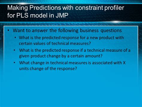 A Constrained Prediction Profiler For Partial Least Squares Regression