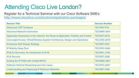 Meet Our Cisco Software Smes At Cisco Live London Cisco Community