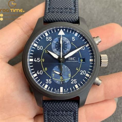 Pilot Chrono Iw389008 Blue Angels Zf Ceramic Blue Dial Swiss 7750 Rogtime