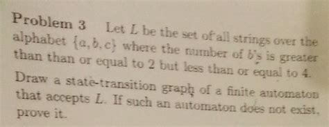 Solved Let L Be The Set Of All Strings Over The Alphabet A